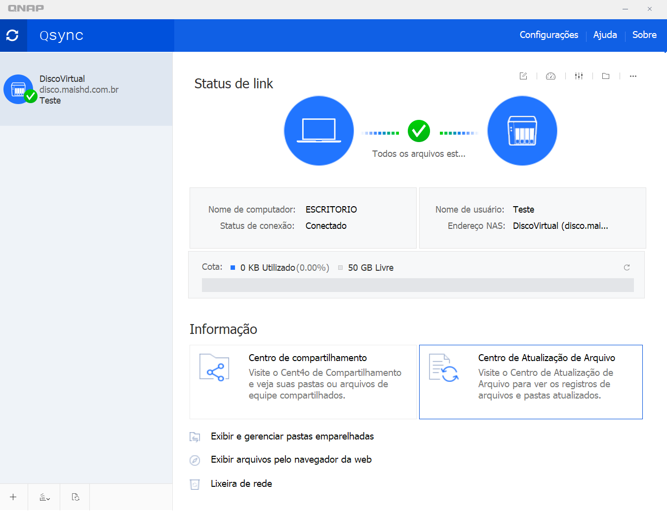 Instalando e configurando o QSync no Windows - Base de Conhecimento ...